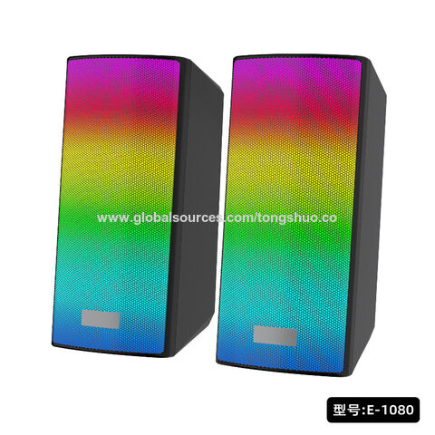 RGB Wireless Led Light Desktop USB Speakers Bluetooth Computer gaming ...