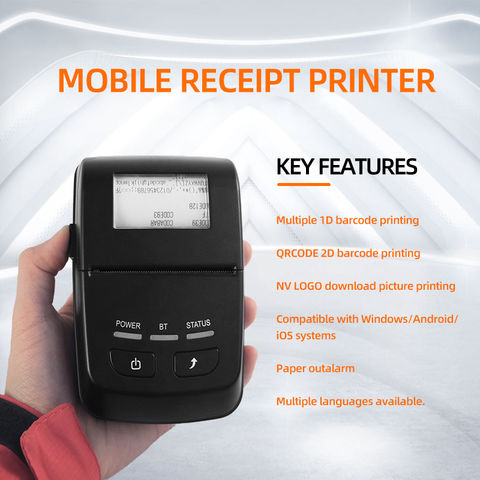 Portable Mini 58mm Small Portable Mobile Printer P501a Mobile Receipt ...