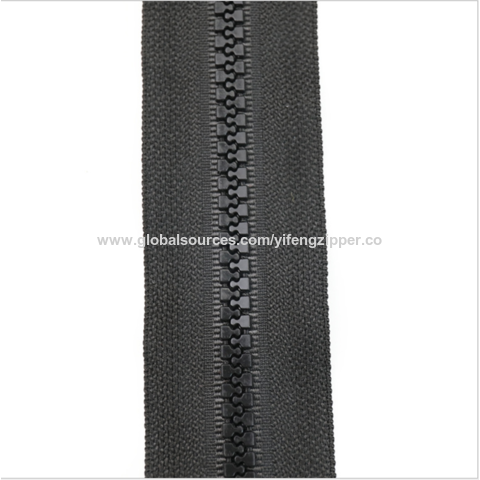 Black Plastic Zipper