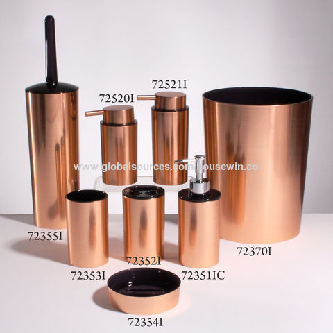 AS BATHWARE SETS WITH ROSE GOLD FINISH, BATHROOM ACCESSORY SETS SOAP ...