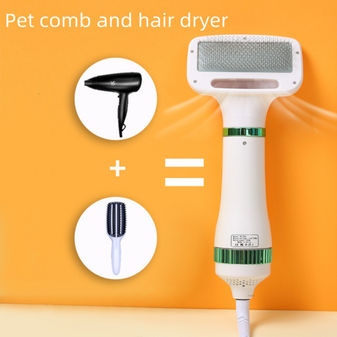 Two In One Pet Hair Dryer Comb, Cleaning One Dog Hot Air Comb Cat Dry ...