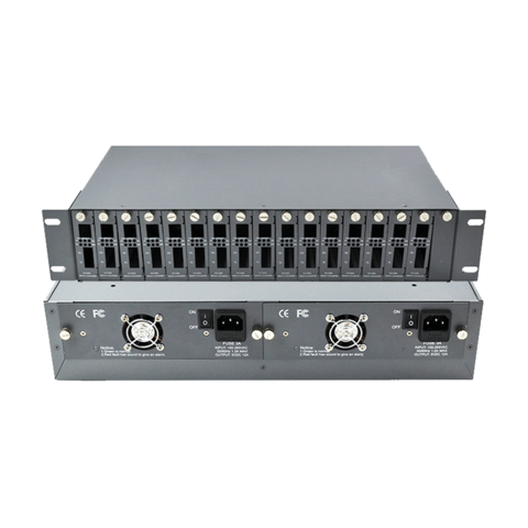 Buy Wholesale China 19 Inch 2u 16 Slots Rack-mount Media Converter ...