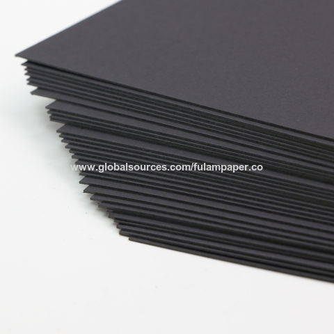 A4 stationary black paper 250gr embossed album black cardboard 300gr ...