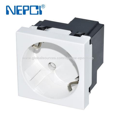 Buy Wholesale China German Power Wall Socket Module Single Dual Triplet ...