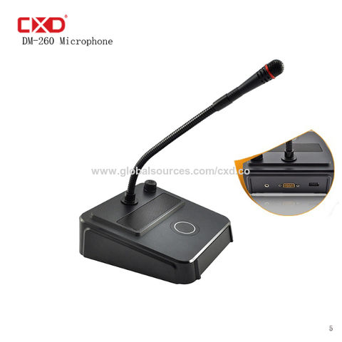 Desktop Microphones,directional Mic With Loudspeaker And Volume Control ...