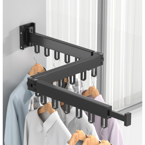 Aluminium Folding Clothes Rack Balcony Hanging Clothes Rack Hot-sale ...