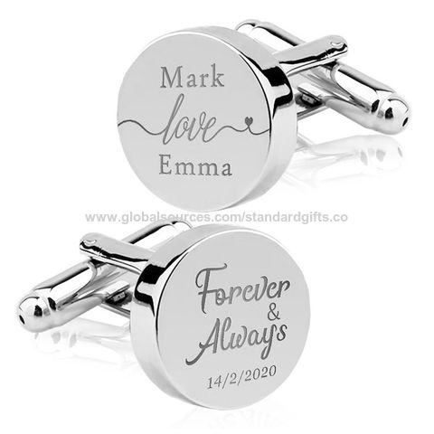 Buy Wholesale China Custom Steel Laser Engraving Luxury Cuff Links For ...