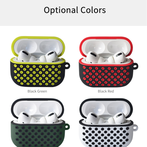 Soft Dual-Layer Color Silicone Earpod Case Cover with Keychain Anti ...