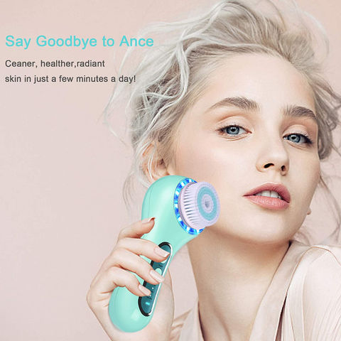Waterproof Vibrating Electric Usb Facial Brush Cleaner Sonic Silicone ...