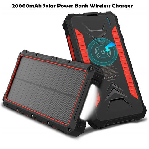 Buy Wholesale China Waterproof Solar Power Bank 20000mah Wireless Solar