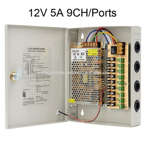 Buy Wholesale China Dc12v 5a Cctv Camera Power Box 9ch/ports Channel ...