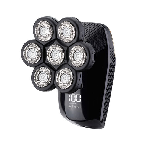 7 Blades Waterproof Electric Rotating Shaver, Floating Rotary Razor ...