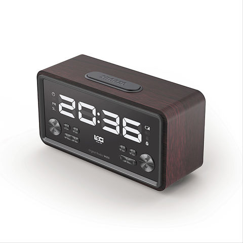 Bedside Wooden Clock Radio Bluetooth Speaker $14.5 - Wholesale China ...