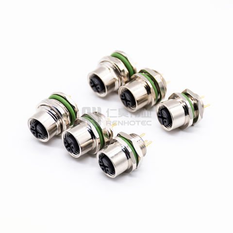 M12 Push Lock Connector Cable 3 4 5 6 7 8pin M12 Connector Dust Cover ...