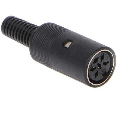 Buy Wholesale China Midi Din 5 Pin Jack Female Connector With Plastic ...