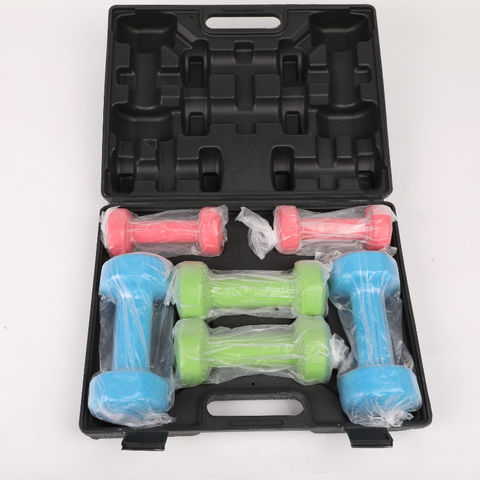 Neoprene Dumbbell Set,12kg Neoprene Dumbbell Set Pe Carry Case Packing ...