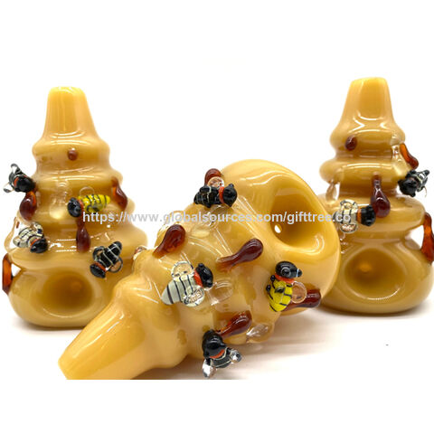 Buy Wholesale China 4" Bee Hive Glass Pipe, Glass Smoking Pipe, Hand ...