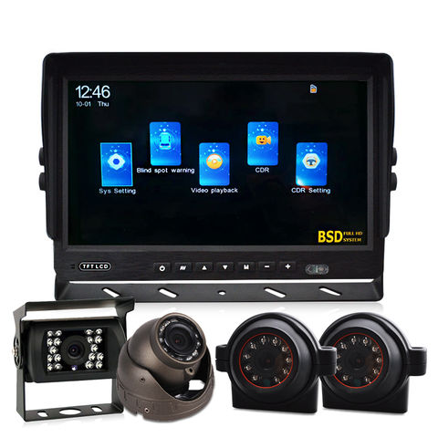 360 degree 4 Channels monitoring 10.1inch screen Blind spot camera ...