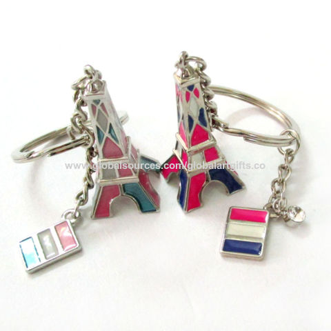 Buy Wholesale China Custom 3d Tower Keychains Antique Silver Plating ...