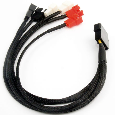 Buy Wholesale China Pc Fan Adapter Cable Hub Big 4pin To 3pin 4pin Fan ...