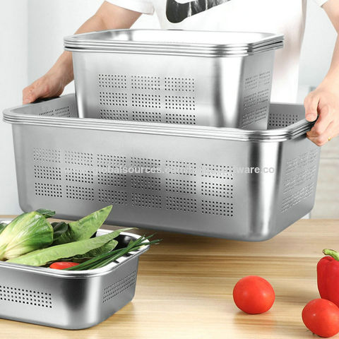 Stainless Steel Kitchen Equipment Square Basin Rectangular Leak Plate ...