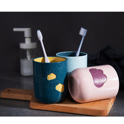 2 Pack Toothbrush Cup Tooth Brushing Holder Water Absorption Fast ...