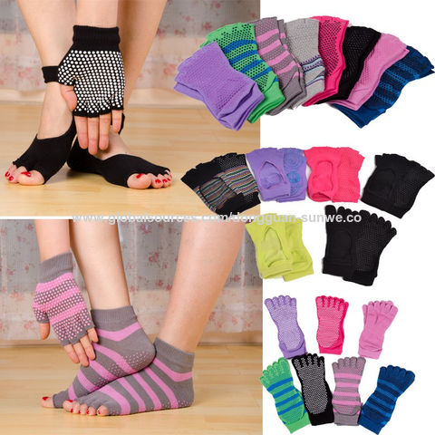 Buy Wholesale China Print Logo Yoga Sports Custom 5 Toe Non Slip Yoga ...