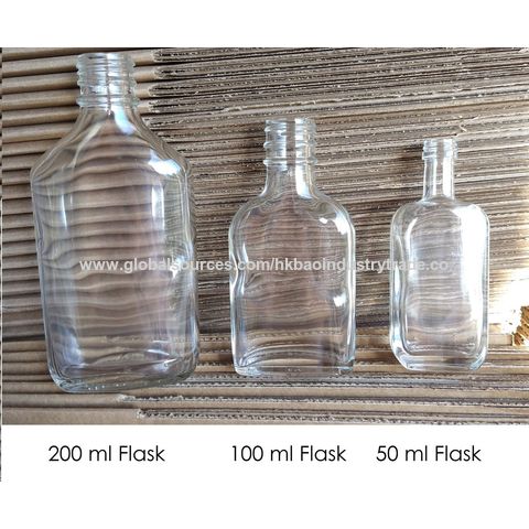 Buy Wholesale China 50ml Flask Glass Liquor Bottle With Cap - Flask ...