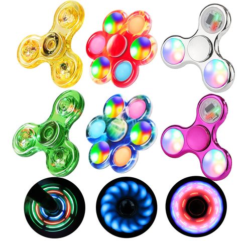 Light Up Fidget Spinner Toy Fluorescent Finger Spinner Popping Item ...