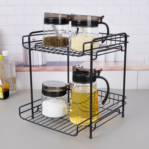Buy Wholesale China 2 Layers Metal Wire Kitchen Storage Rack Modern ...