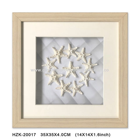Buy Wholesale China Modern Natural White Starfish Shadow Box Framed ...