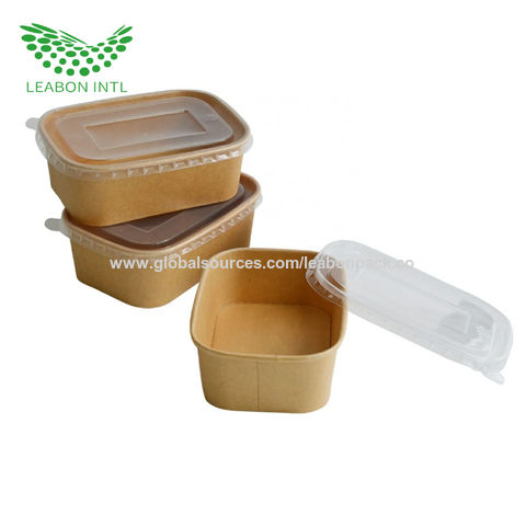 Buy Wholesale China Disposable Ecofriendly Kraft Rectangular Paper Bowl ...