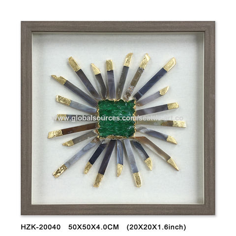 Buy Wholesale China Modern New Type Agate Stone Wall Art Shadow Box ...