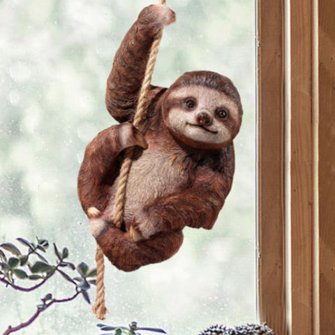Buy Wholesale China Bsci Factory Garden Statue Polyresin Sloth Hanging ...