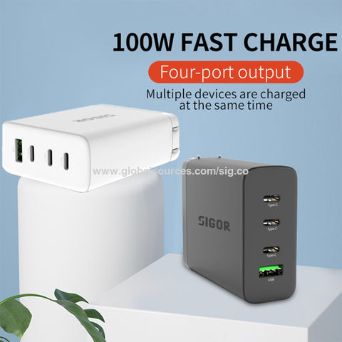 Buy Wholesale China Oem Gan 100w 4 Ports Usb Pd Charger 1 Usb A 3 Type ...