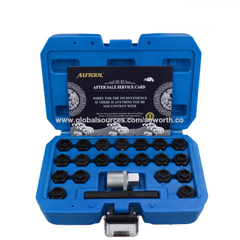 Buy Wholesale China Nut Locking Key Socket Set 22pcs Anti-theft Screw ...