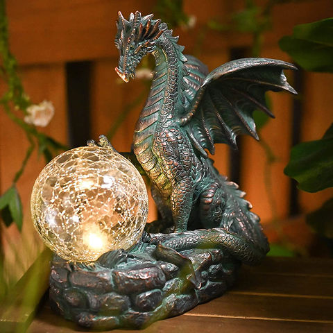 Buy Wholesale China Bsci Factory Garden Statue Dragon With Solar Light ...
