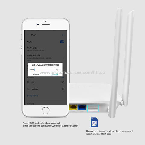 Buy Wholesale China Wifi Router 4g Lte With Sim Card Slot 4* 5dbi ...