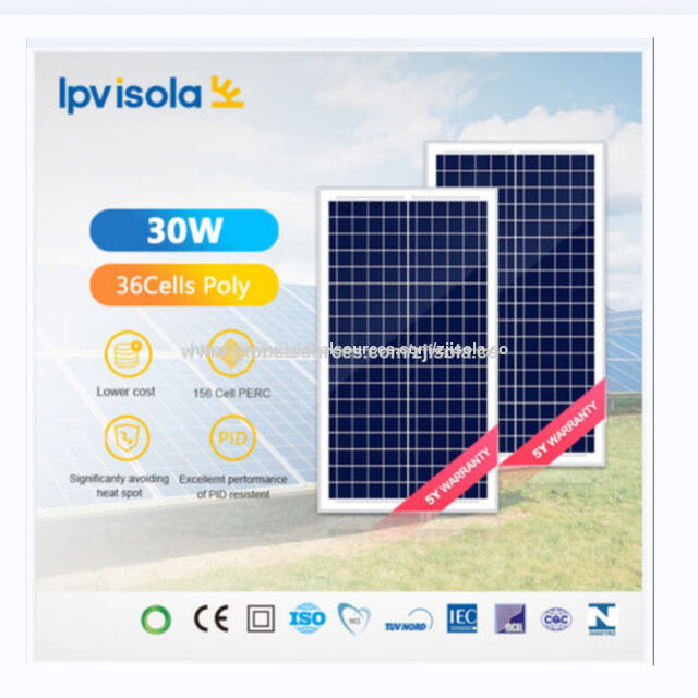 Buy Wholesale China Solar panel-Isola 30W monocrystalline solar panels ...