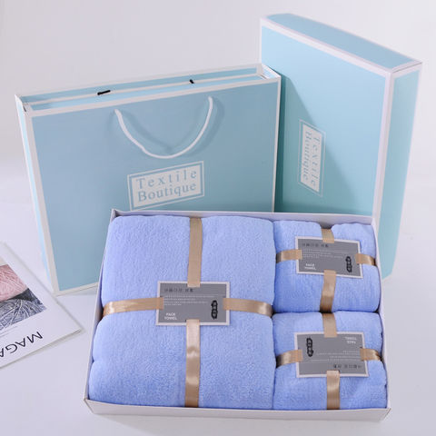 Buy Wholesale China Coral Fleece Towel Bath Towel Gift Box With ...