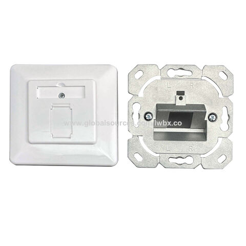 Buy Wholesale China 1/2 Port Cat6a Stp Modular Wall Plate Made Of Abs ...
