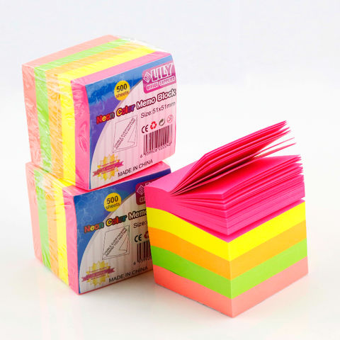 Buy Wholesale China China Supplier Oem Neon Fluorescent Paper Memo Pad ...