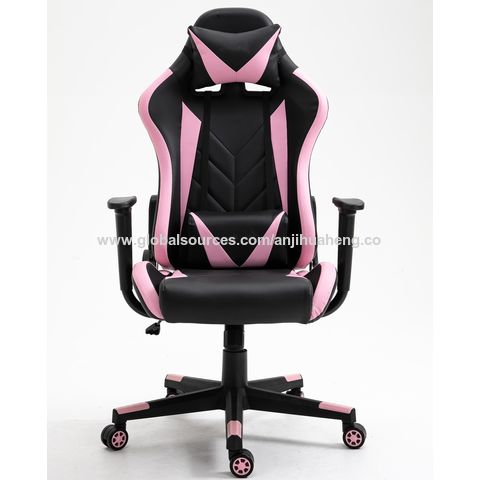 Buy Wholesale China Gaming Chair Pink Fixed Armrest Pu Leather Pinky ...