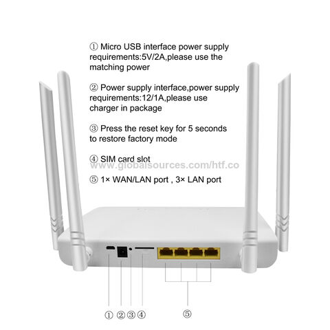 4g router 300Mbps with sim card slot router wifi 4* 5dBi Antennas, 4g ...