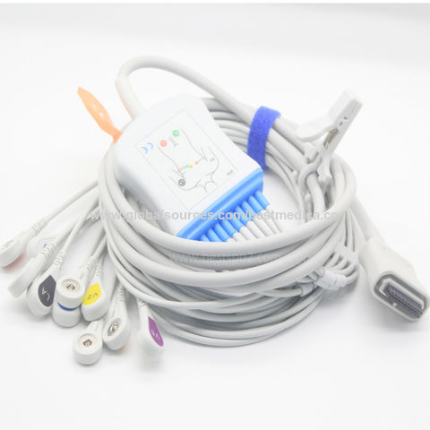 Compatible For Edan Dx12 Ecg 10lead Ecg Holter Cable Edan Ecg Holter ...
