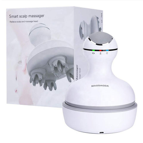 Electric Scalp Massager Hand Held Head Massager Silicone Portable ...