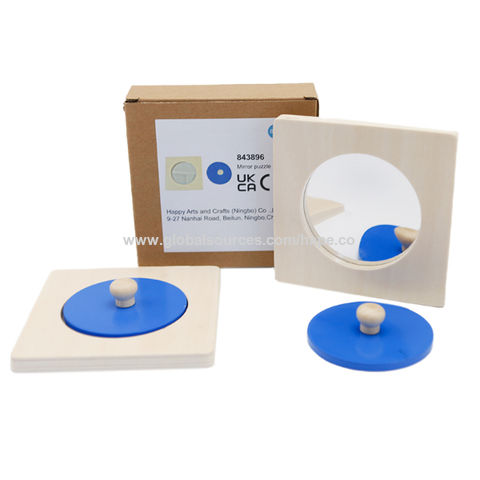 Buy Wholesale China Wooden Montessori Single Circle Puzzle With Mirror ...