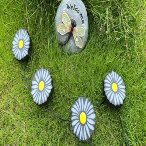 Buy Wholesale China Solar 4pcs Daisy Lamp String Light Outdoor Garden ...