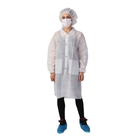 Buy Wholesale China Disposable Lab Coat White Sms Lab Coat Waterproof ...