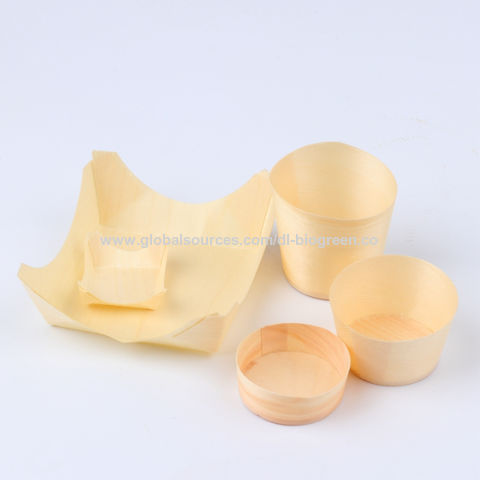 Buy Wholesale China Eco-friendly Wooden Disposable Round Container Fsc ...
